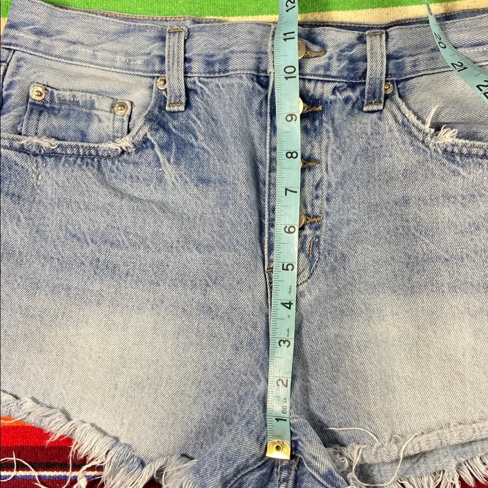 pistola | Shorts | Pistola Nova Distressed High Rise Light Blue Cut Off ...